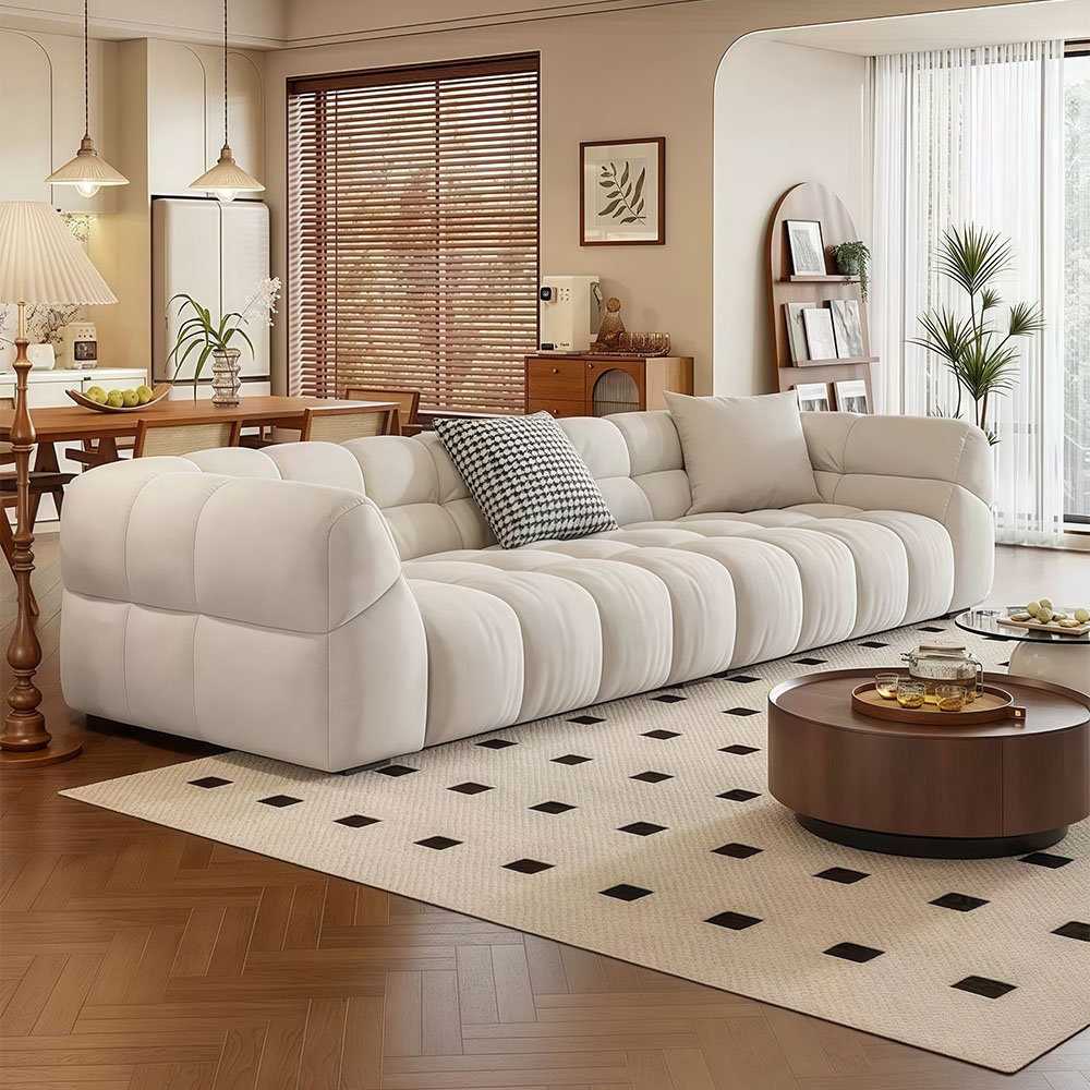 Babkmeou Simple cream puff sofa in the living room - Wayfair Canada
