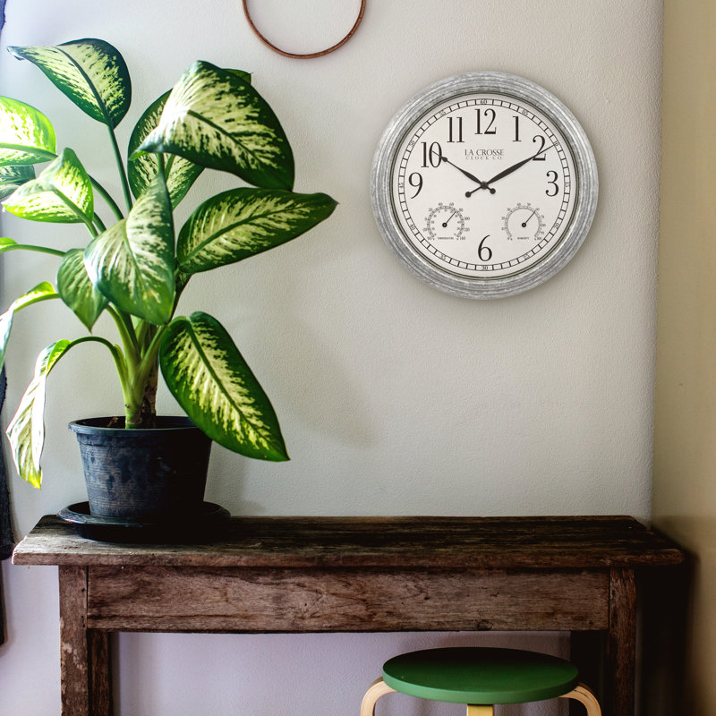 Winston Porter Savayah 14 Inch Galvanized Quartz Clock | Wayfair