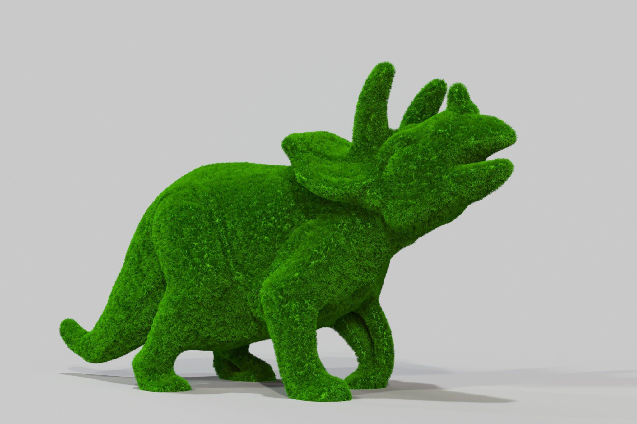Decor Factory Studio Outdoor Triceratops Dinosaur Topiary Green Figures ...