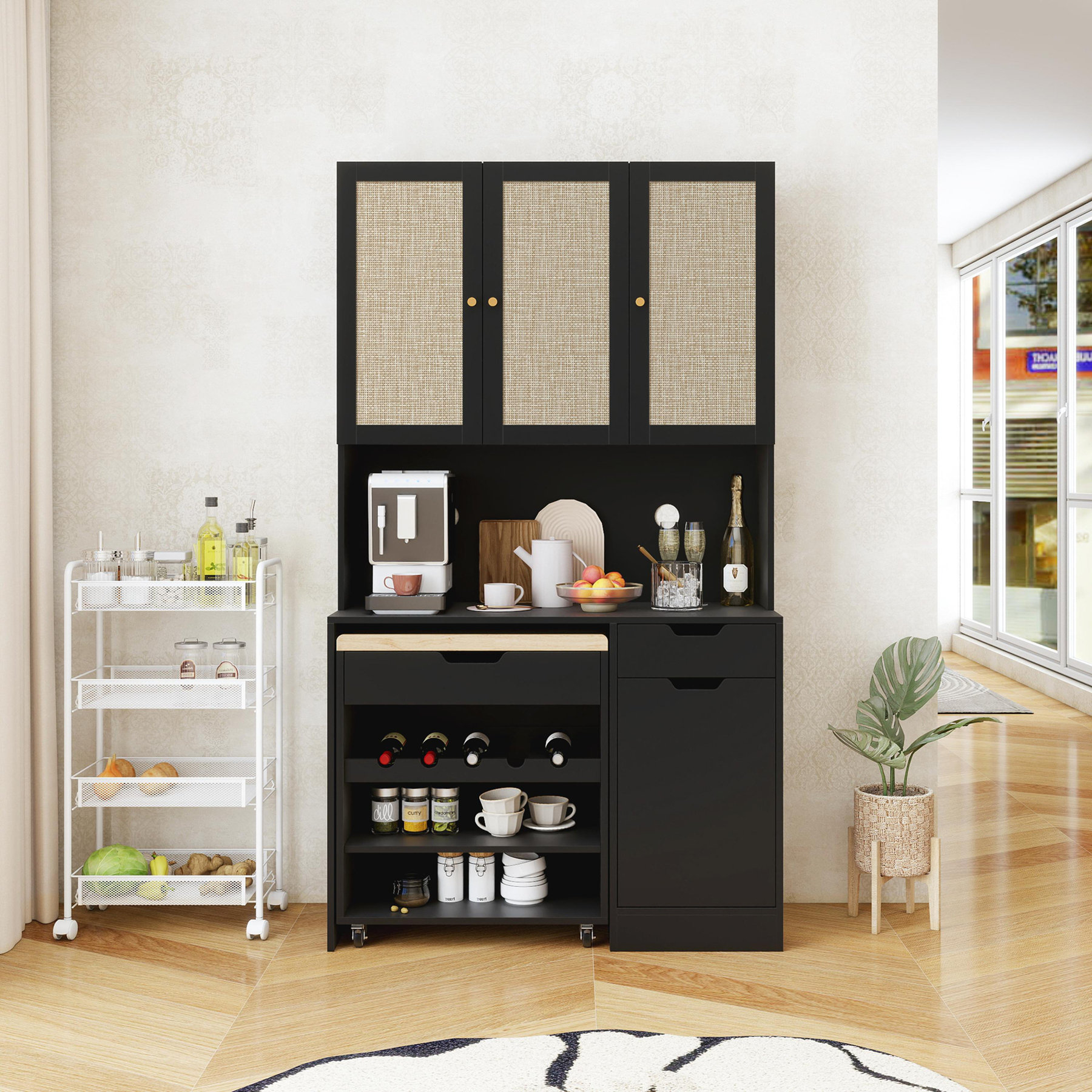 Bay Isle Home™ 69.29" Kitchen Pantry Storage Cabinet | Wayfair