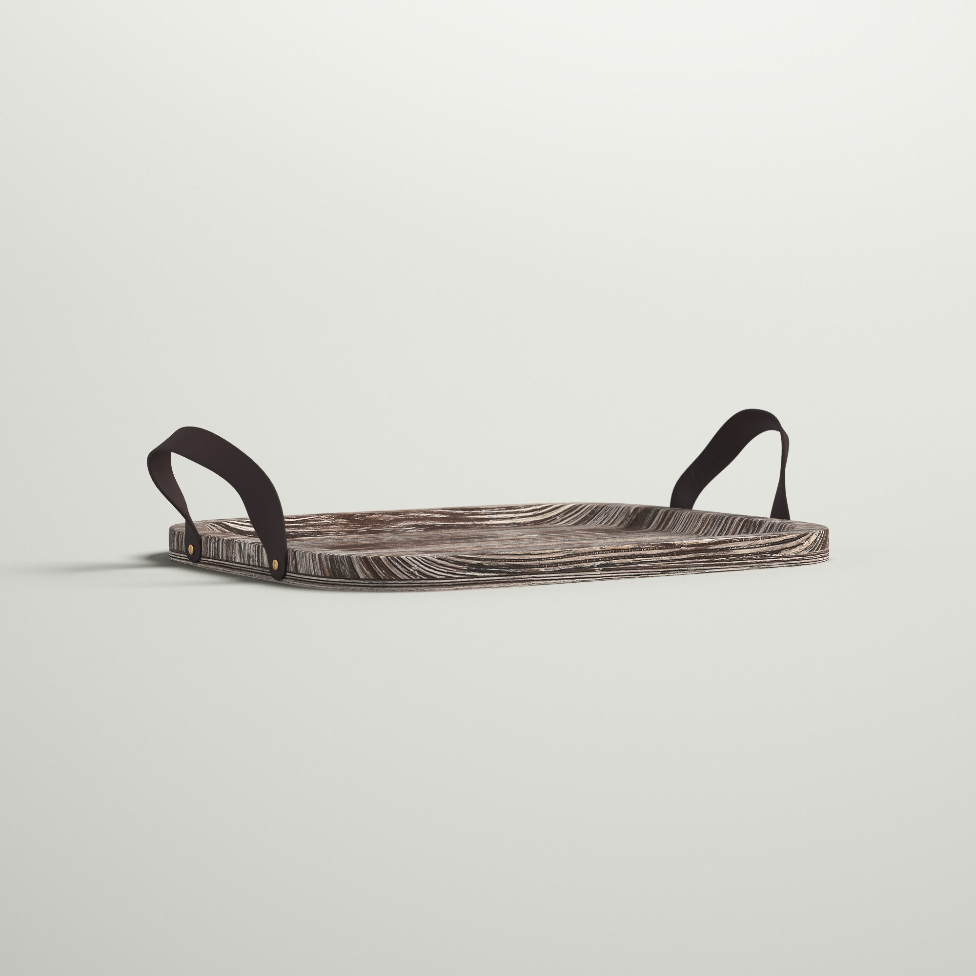 Sand & Stable™ Plateau de service en bois Apsford et avis - Wayfair Canada