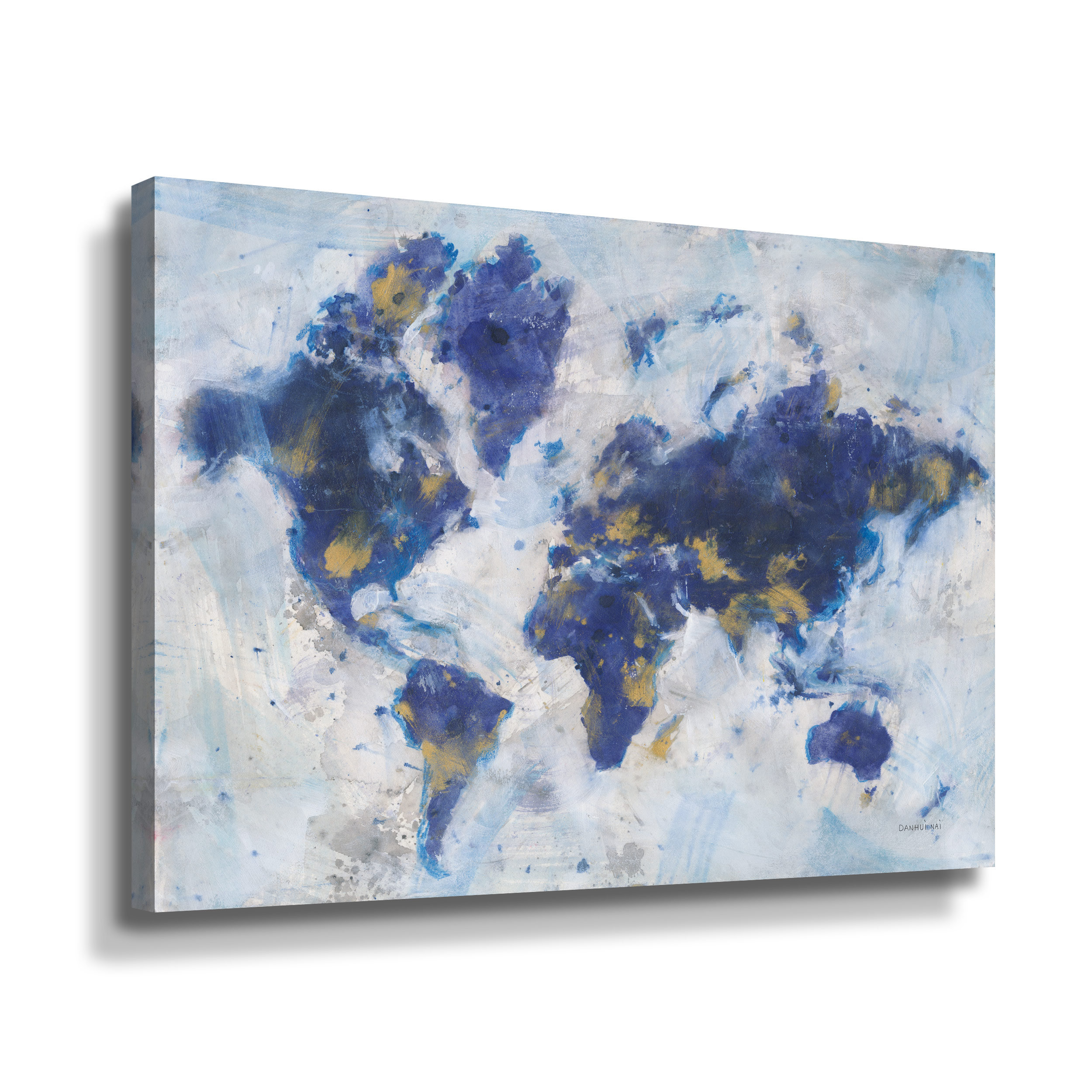 Dakota Fields Indigo World Map - Print - Wayfair Canada