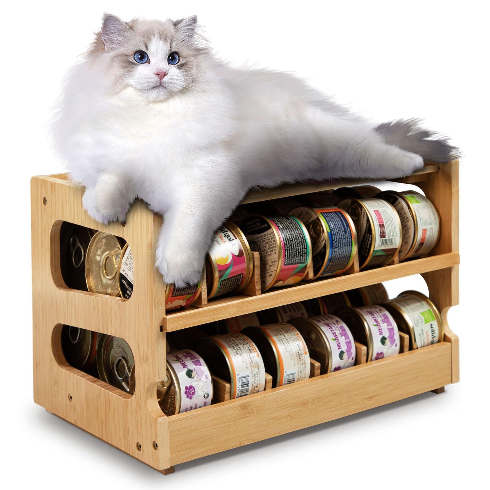 Ophelia & Co. Upgraded Cat Food Organizer, Cat Food Can Organizer, Can ...