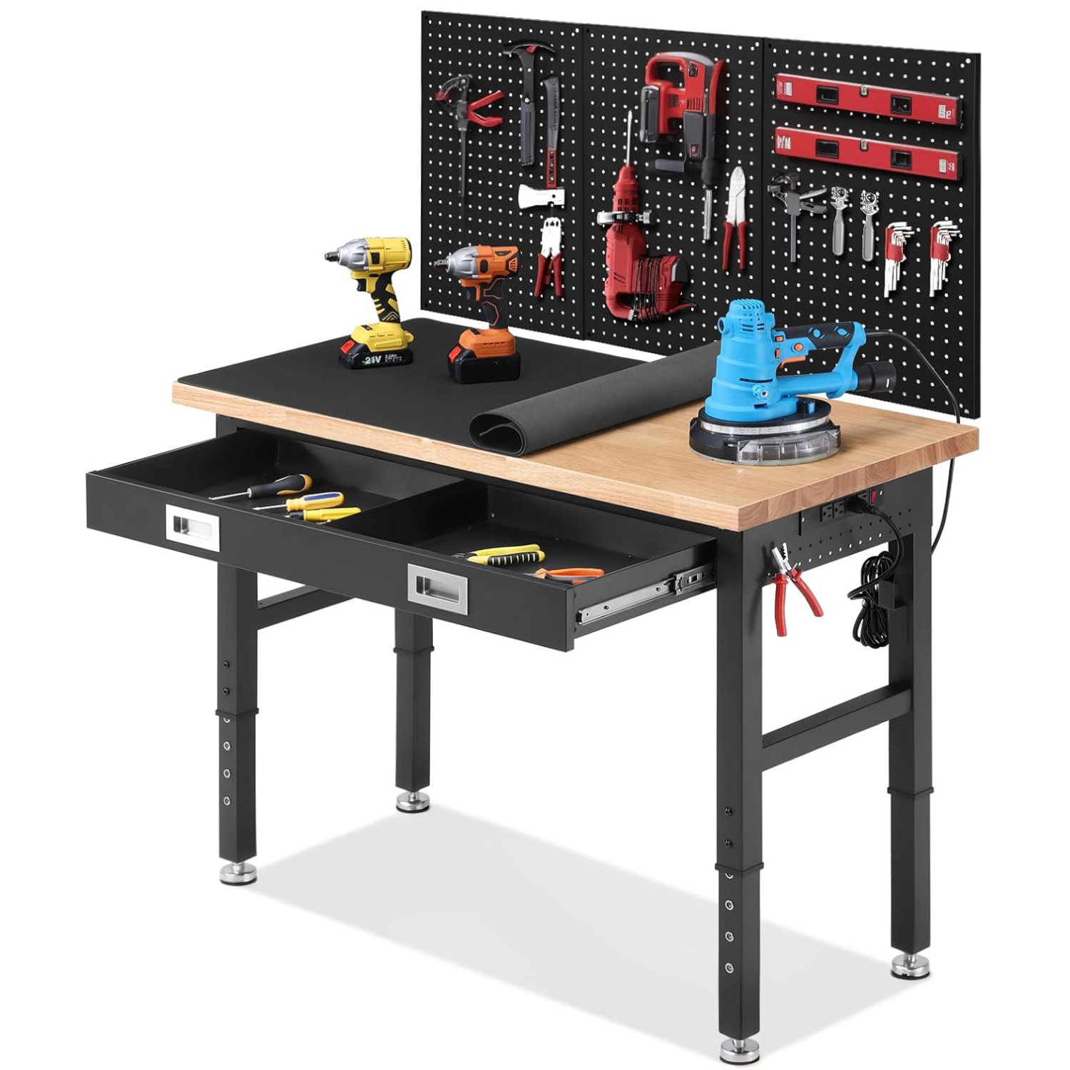 WFX Utility™ Work Bench with Storage Adjustable Workbenches with Drawer ...