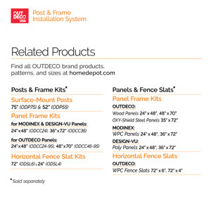 OUTDECO 18" Galvanized Steel Post Feet Stands, Black (2 Pack) | Wayfair