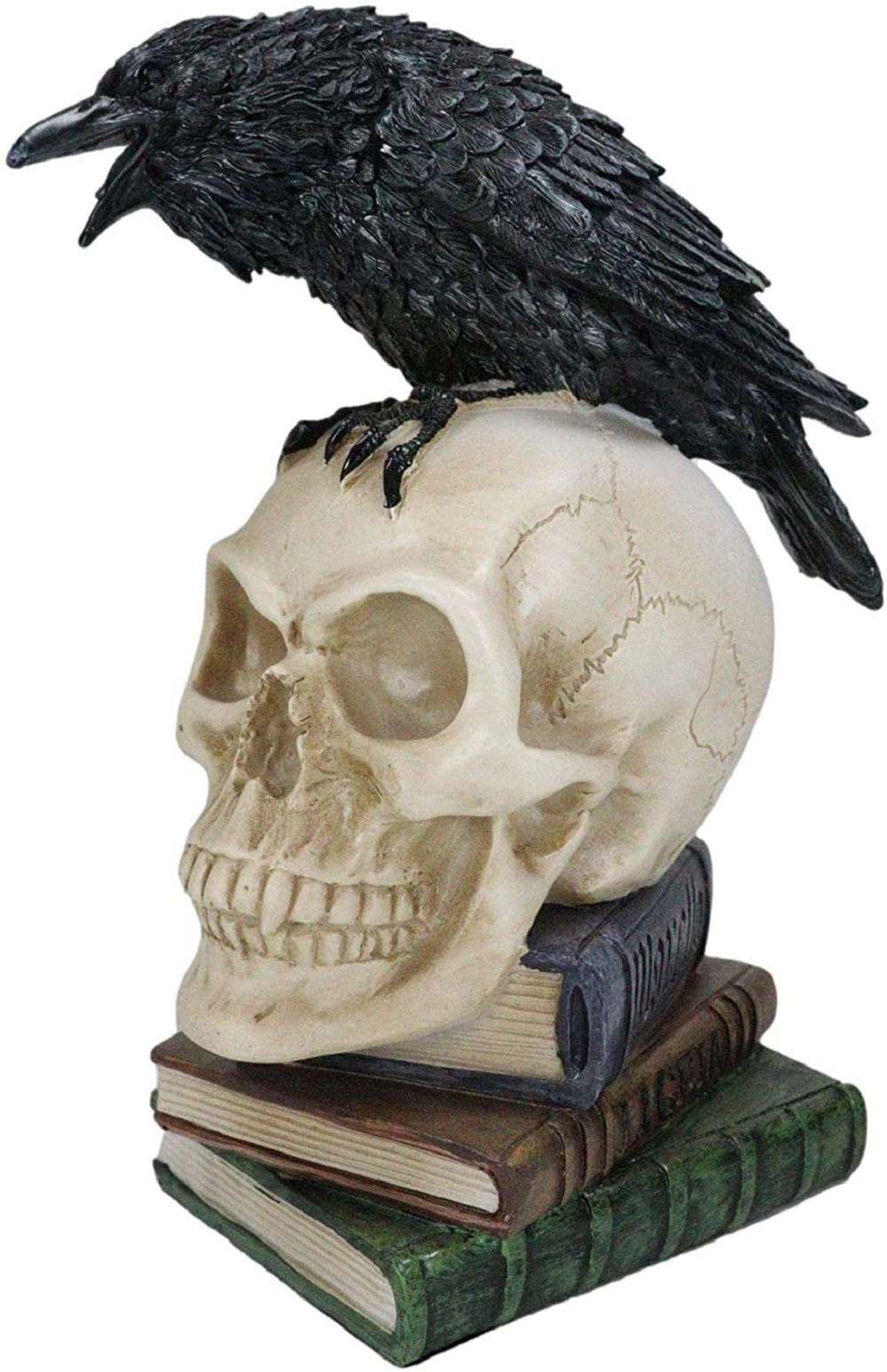 The Holiday Aisle® Beamon Ebros Crow Perching on Skull With Spell Books ...