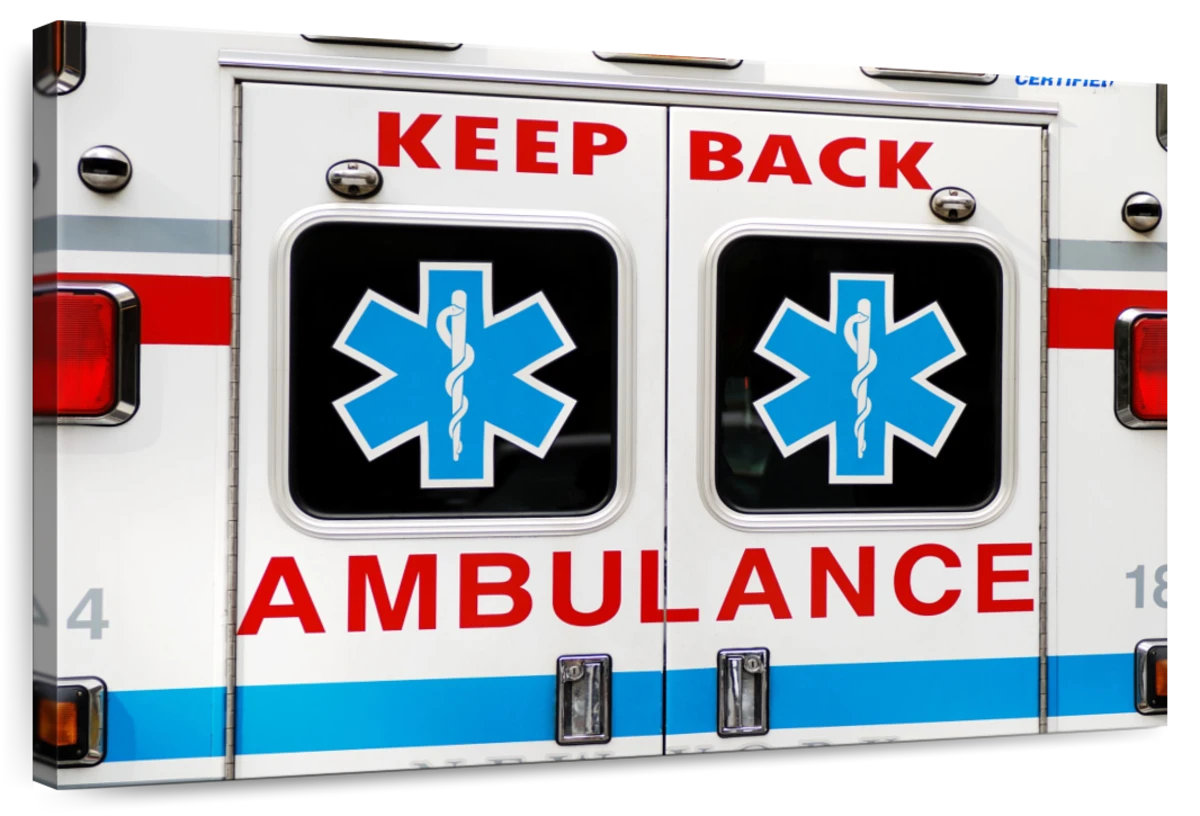 Winston Porter Ambulance Distance Warning Sign | Wayfair