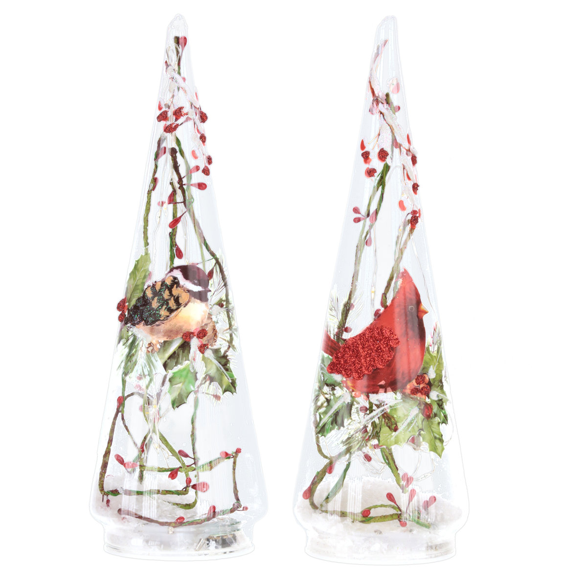 Mark Roberts Berry Cardinal Lighted Table Top - 11 Inches Set Of 2 ...