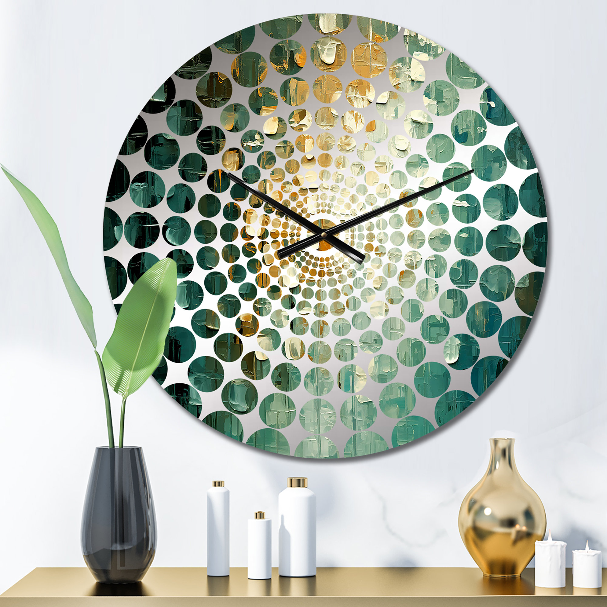 Design Art Celebration Of Possiblity Retro Gold Dark Teal III ...