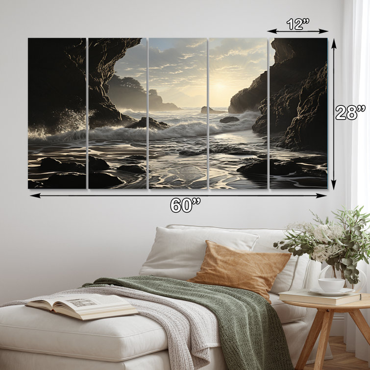 DesignArt Beach Photo Scenery II - Landscapes Metal Wall Decor Set ...