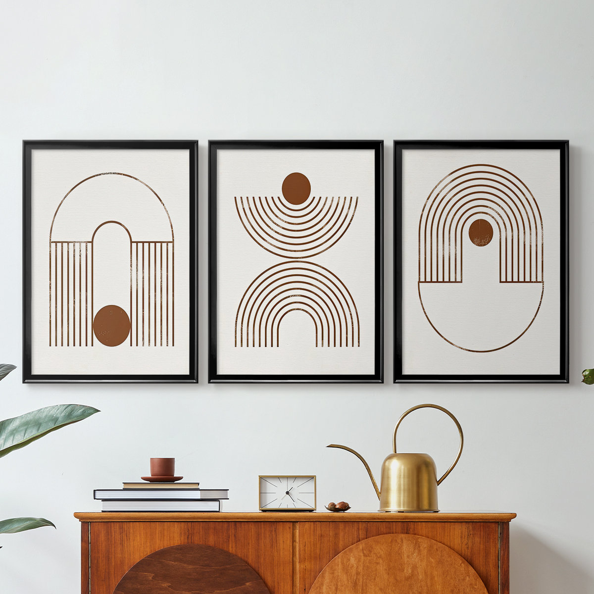 Hokku Designs Arches and Orbs I -Custom Framed Wrapped Gallery Canvas ...