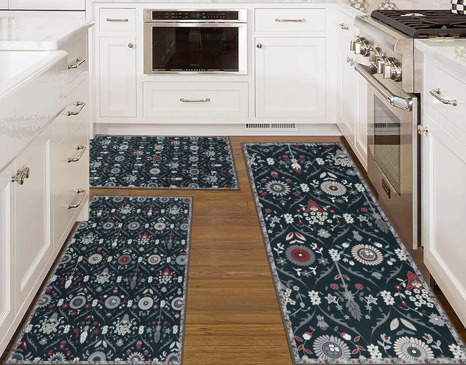 Darby Home Co The Kitchen Rug Sets of 3 Non Skid Kitchen Rug Sets ...