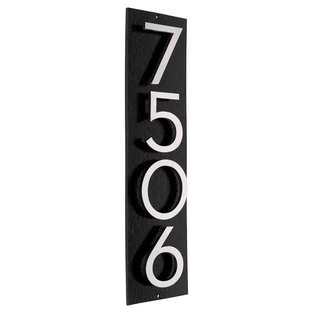 Montague Metal Products Floating Modern 4" Number Vertical Address ...