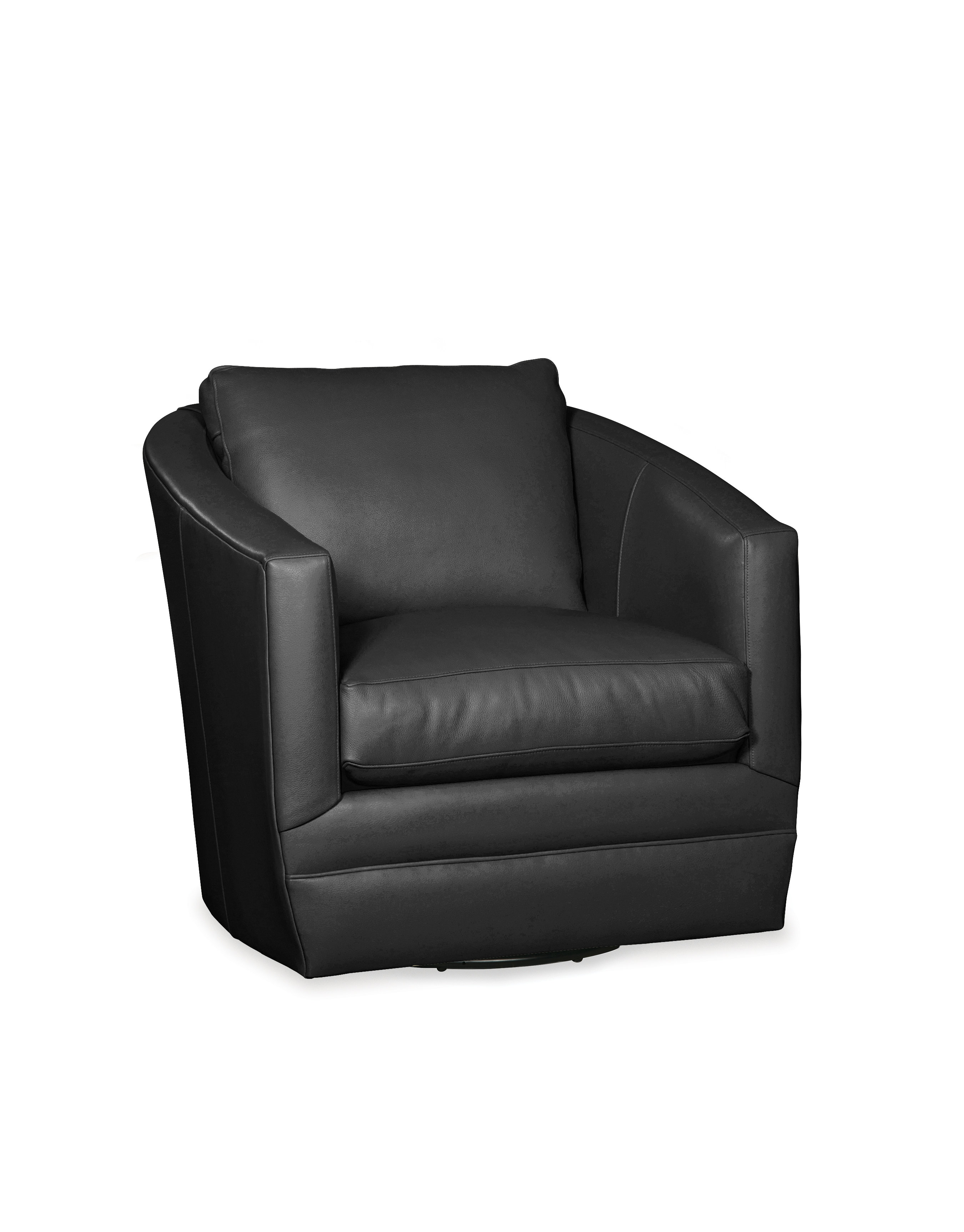 Craftmaster Leather Swivel Barrel Chair - Great Gifts Club
