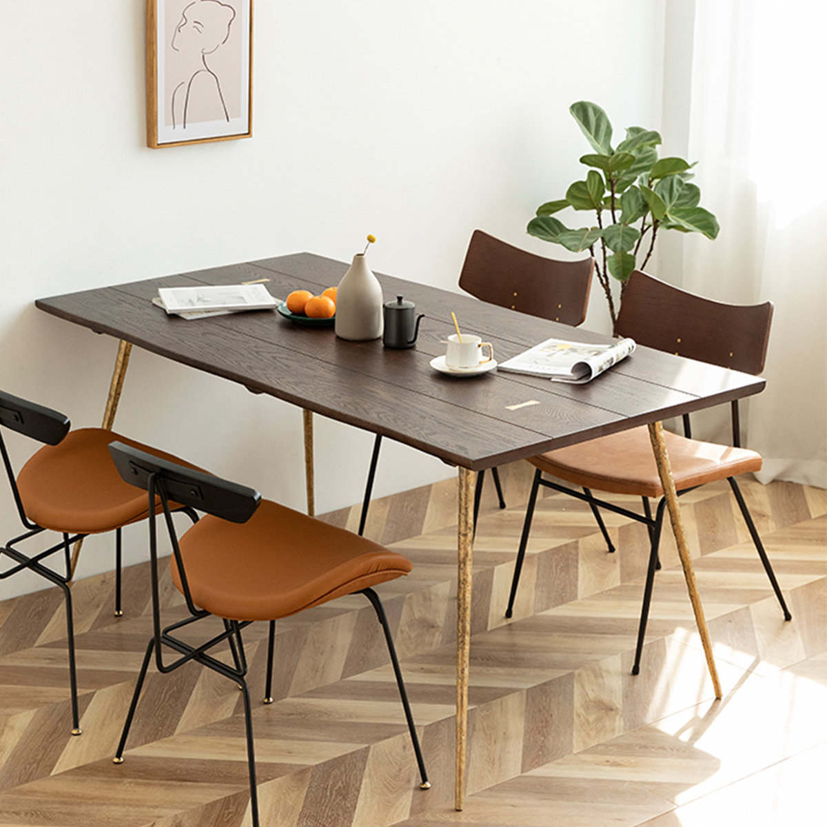 Everly Quinn Dining table modern minimalist home retro - Wayfair Canada