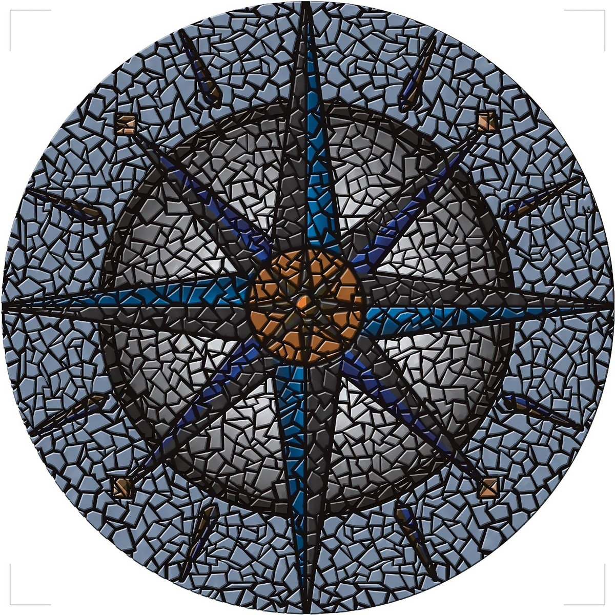 Arlmont & Co. Laakea Compass 29" Decorative Pool Mat - Pool Art | Wayfair