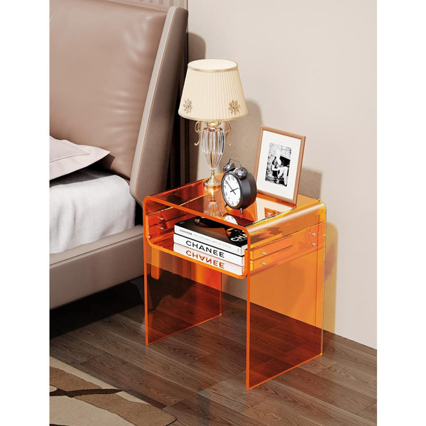 acrylic end table record player