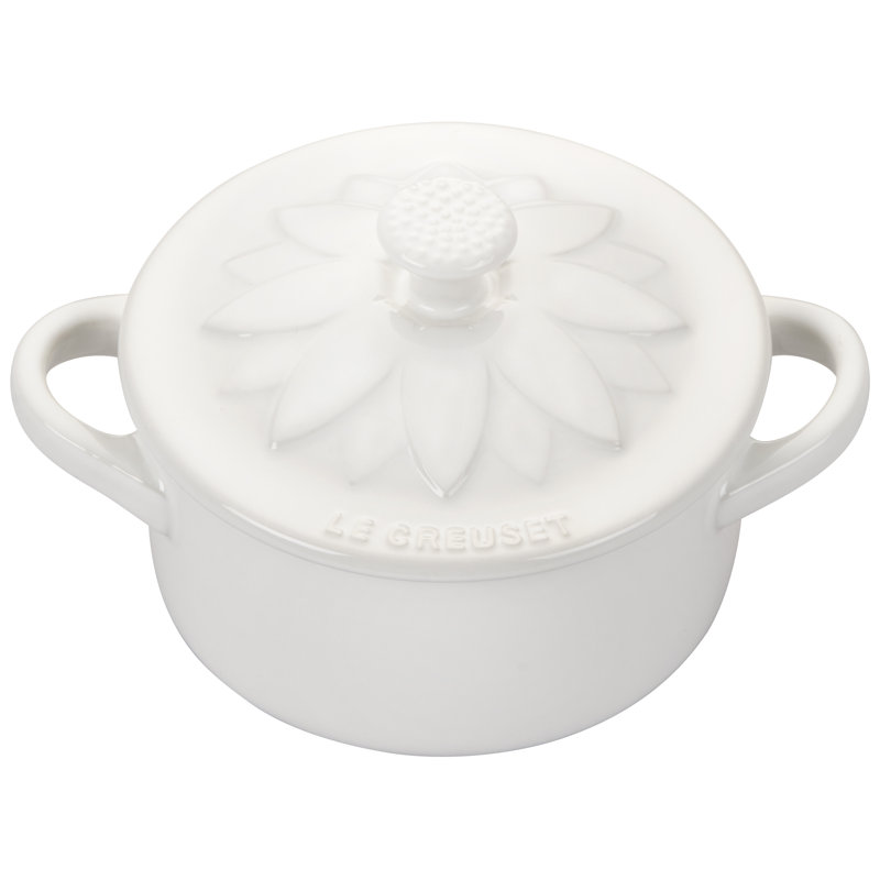 Le Creuset Stoneware Mini Round Cocotte with Flower Lid & Reviews | Wayfair