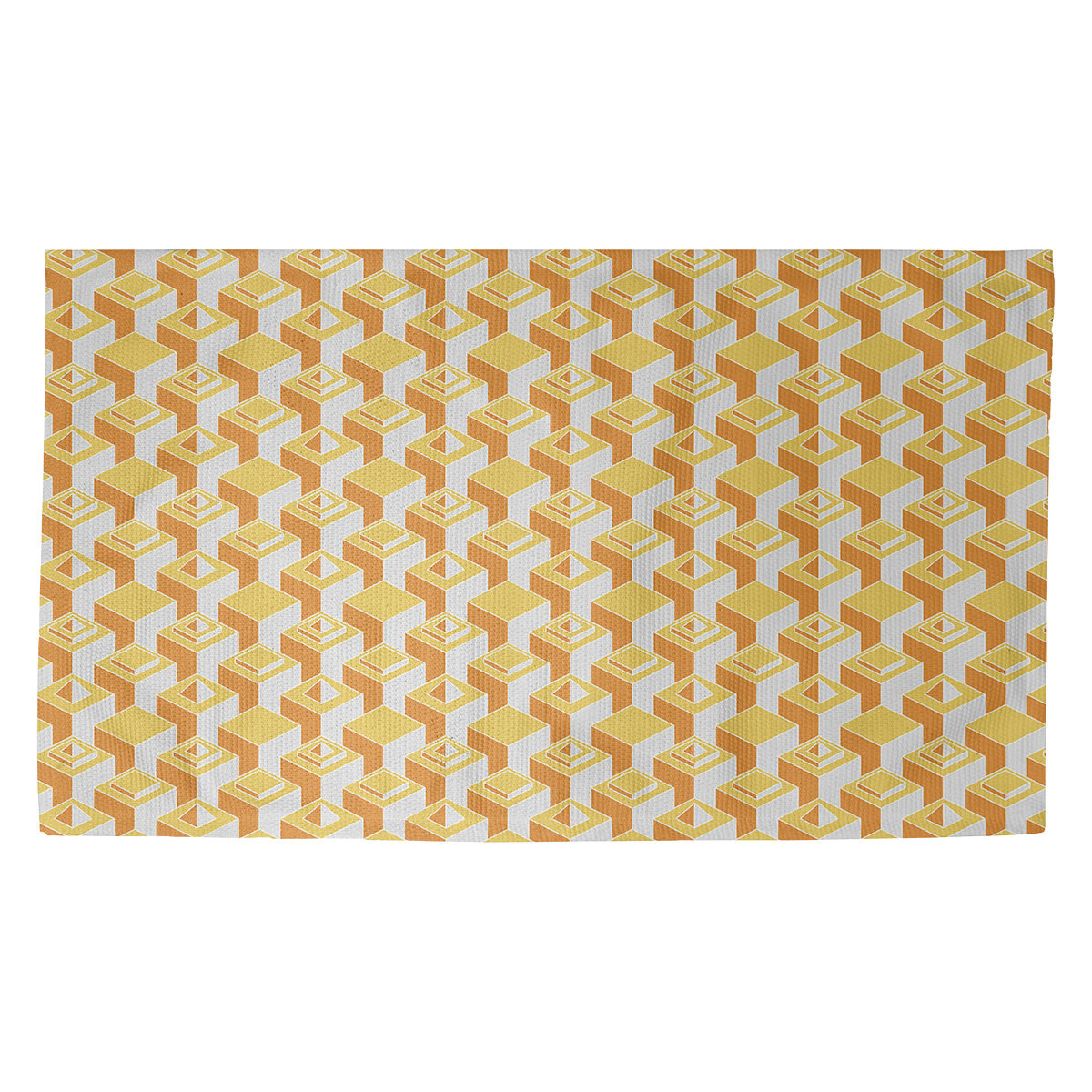 Brayden Studio® Skyscrapers Yellow Area Rug | Wayfair