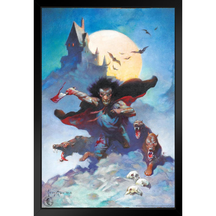 Poster Foundry Wolves Night By Frank Frazetta Fantasy Werewolf Posters ...