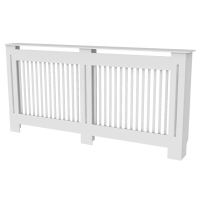 LUVODI Tall Vertical Slats Radiator Cover Wood Cabinet Modern Radiators ...