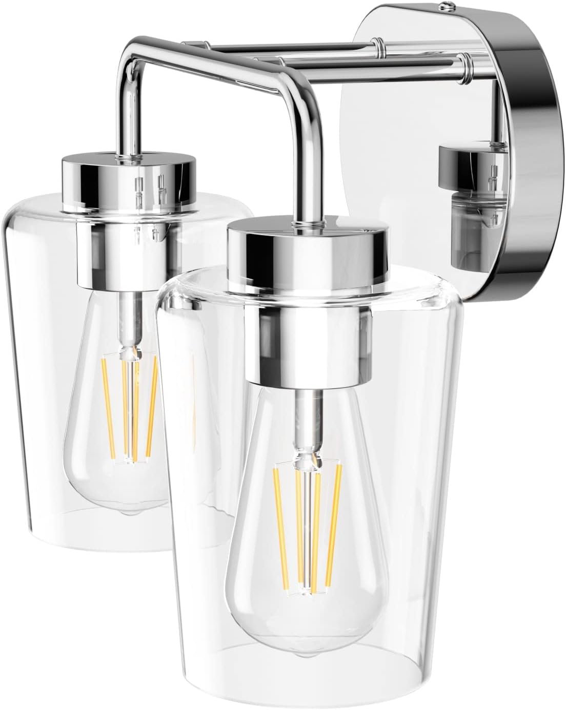Latitude Run® Tipace Chrome Vintage Bathroom Vanity Light, Modern ...