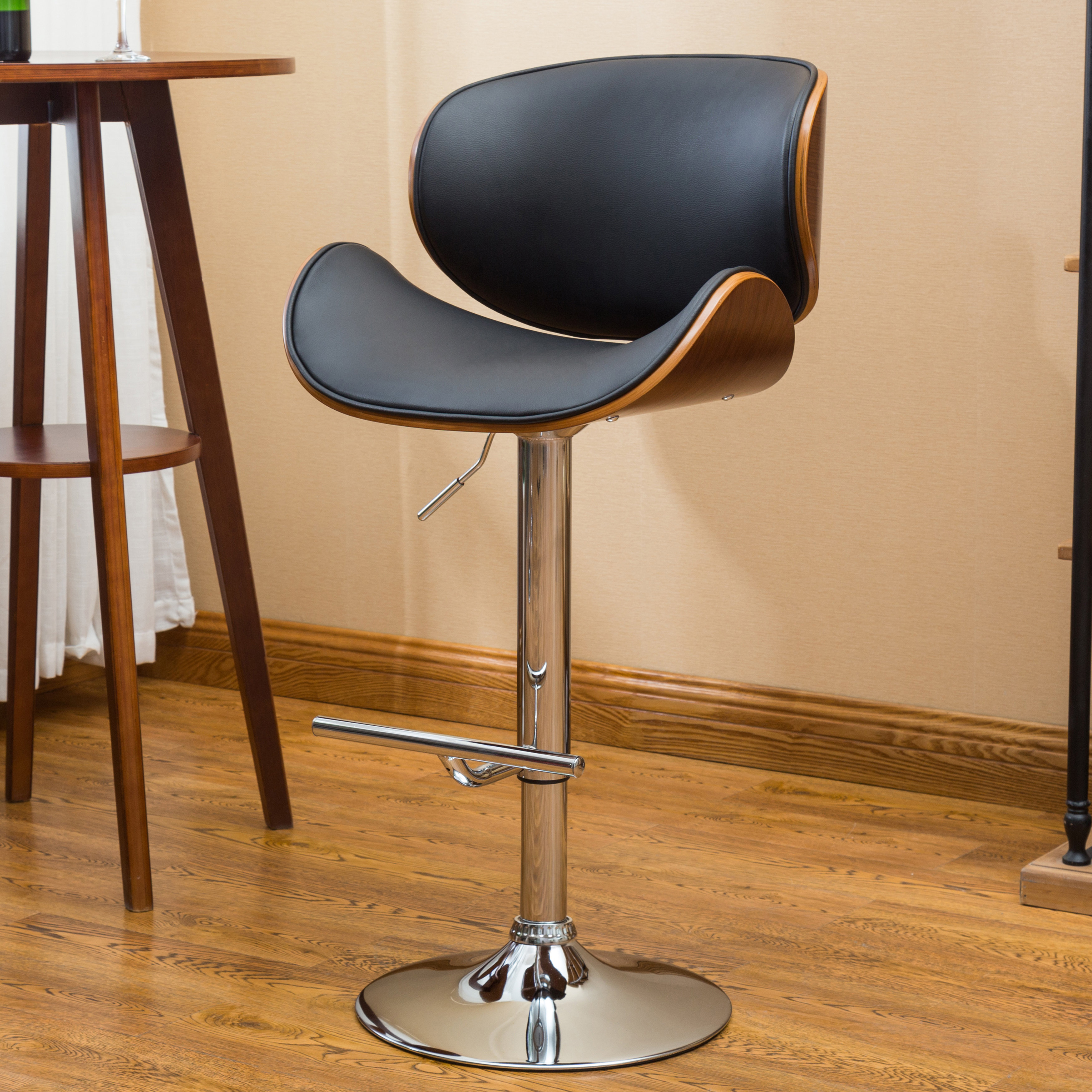 George Oliver Bissett Adjustable Height Swivel Bar Stool & Reviews ...