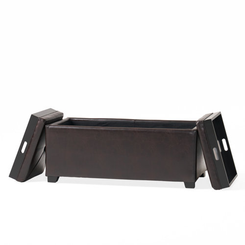 Darby Home Co Allison Leather Ottoman & Reviews | Wayfair