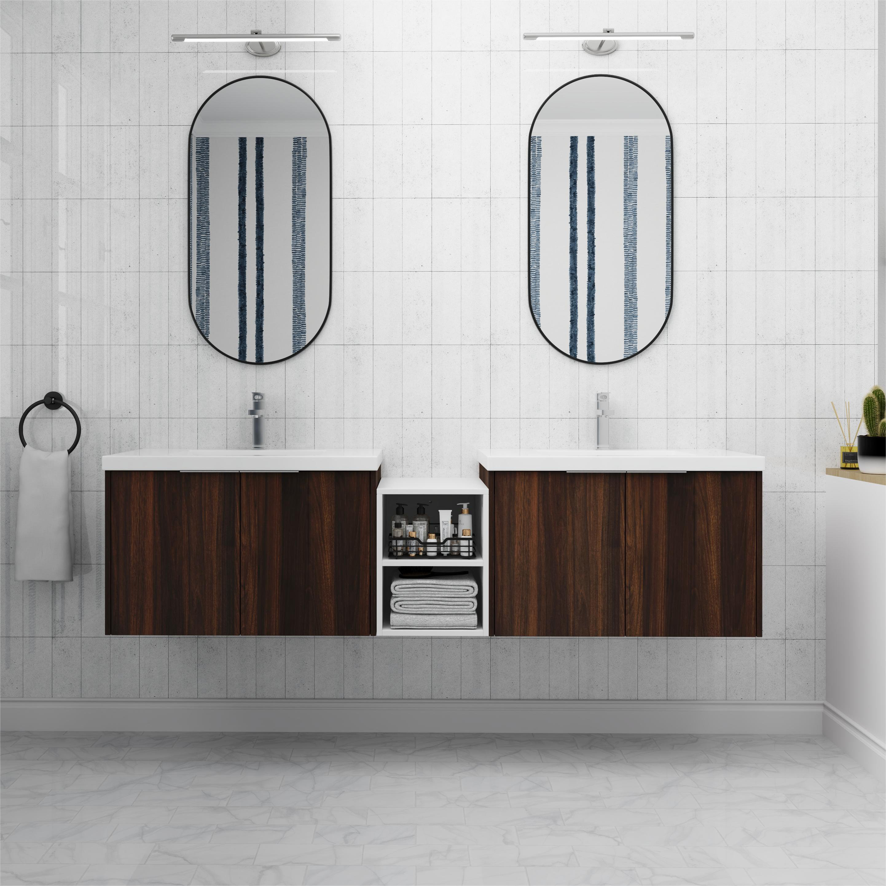Latitude Run® Jazleen 71.12'' Double Bathroom Vanity with Resin Top ...