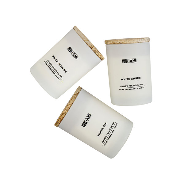Beliani SIMPLICITY Scented Jar Candle with Glass Holder | Wayfair.co.uk