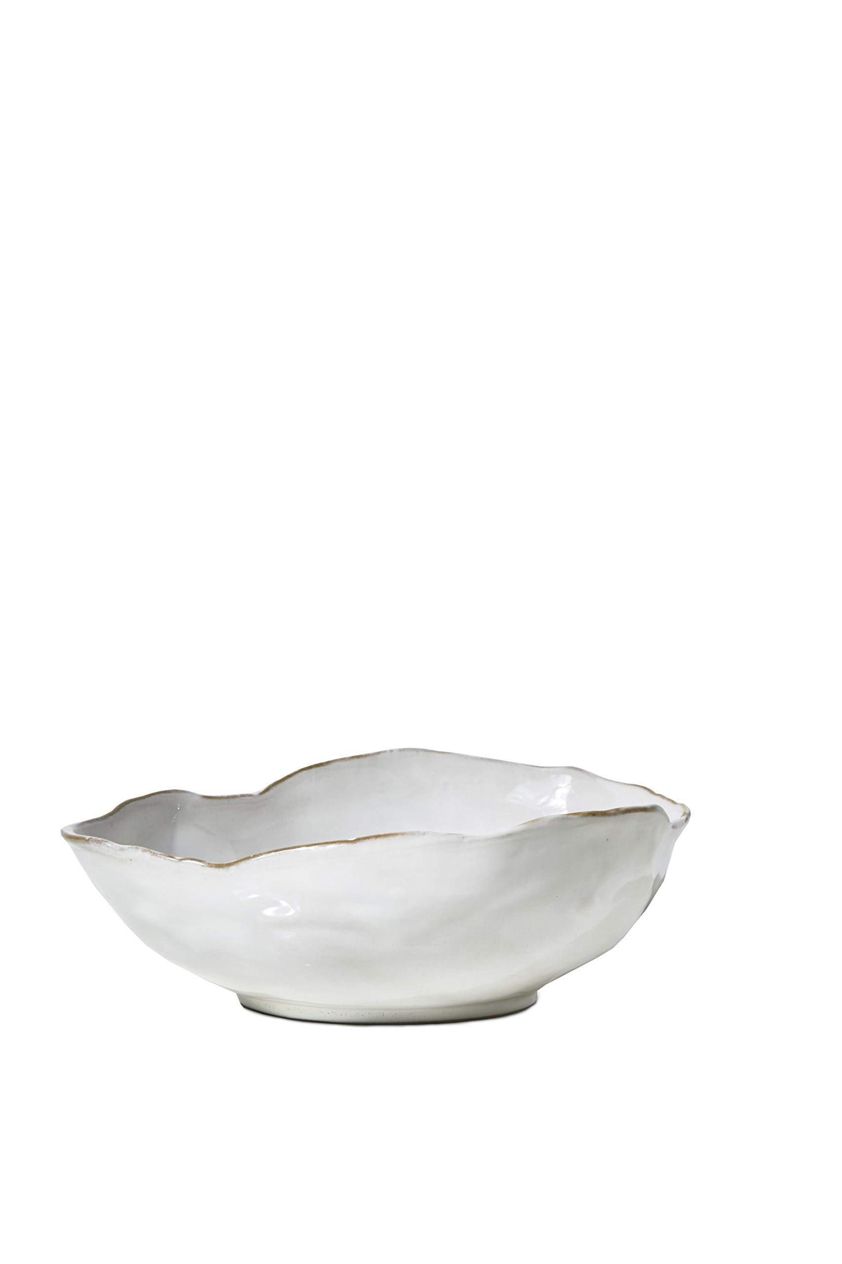 Loon Peak Extra Large Free-Form Edge Glazed Ceramic Bowl – Stylish ...