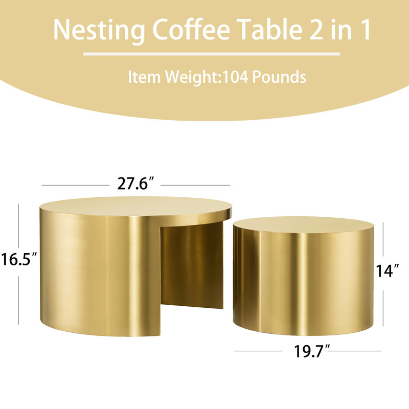 Everly Quinn Vaide Nesting Coffee Table & Reviews | Wayfair