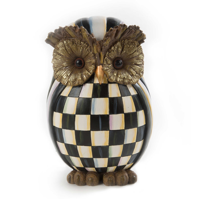 MacKenzie-Childs Courtly Check® Owl Figurine & Reviews | Wayfair