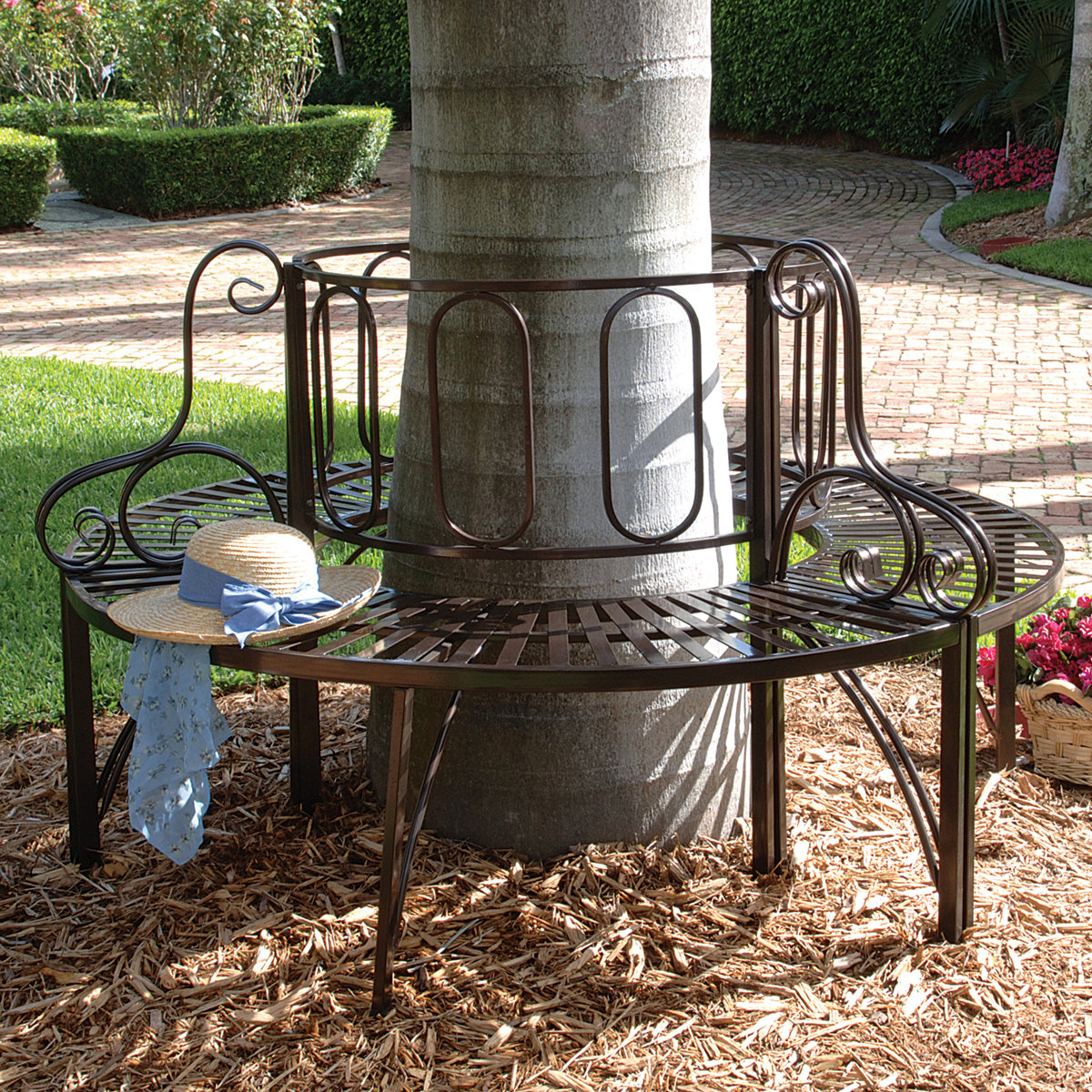Design Toscano Roundabout Architectural Steel Garden Bench & Reviews ...
