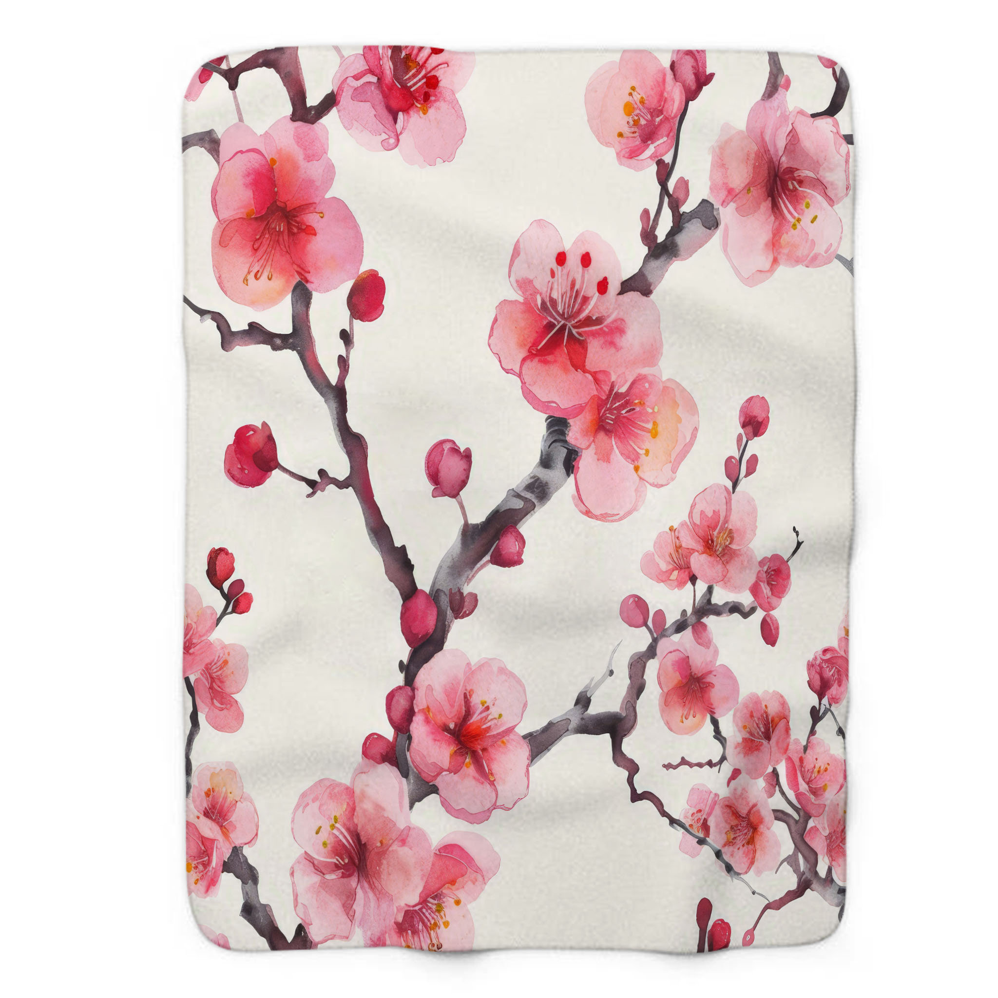 MentionedYou Delicate Petal Whispers - 1 Piece Premium Sherpa B Throw ...