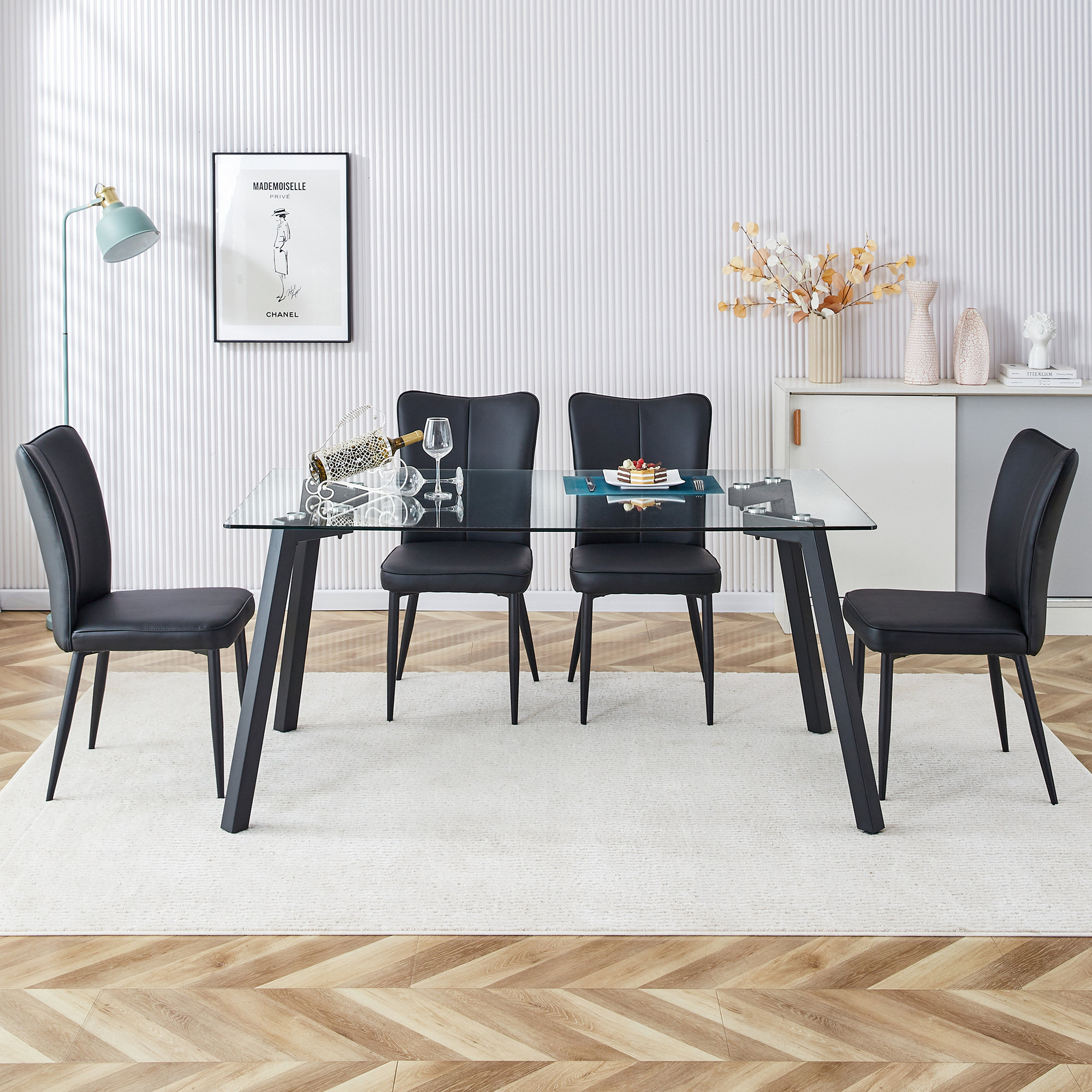 George Oliver Kaveesh 63 L x 35.4 W Dining Set | Wayfair