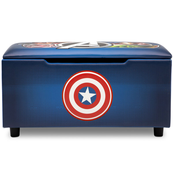 Delta Children Marvel Avengers Faux Leather Upholstered Storage Bench ...