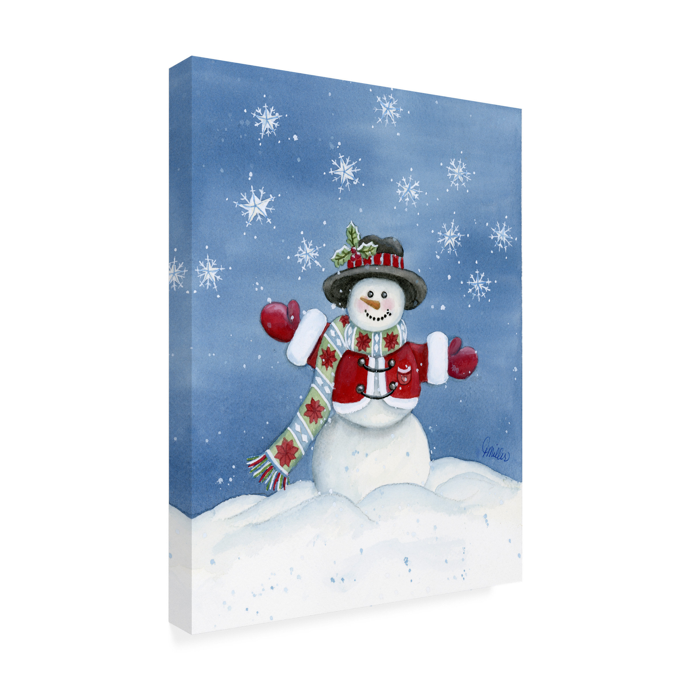 The Holiday Aisle® Snowman Hug by Tracy Miller Canvas Art | Wayfair