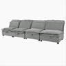 Latitude Run® Double-Layer Cushion Modular Sofa, Freely Combinable, 4 ...