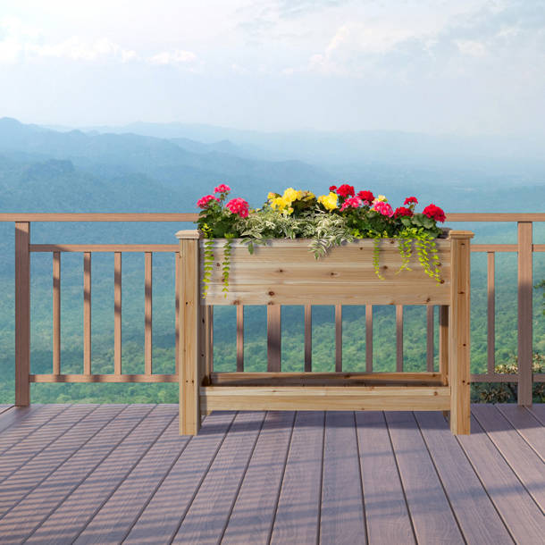 Arlmont & Co. Kiefer Deluxe Cedar Potting Bench & Reviews | Wayfair