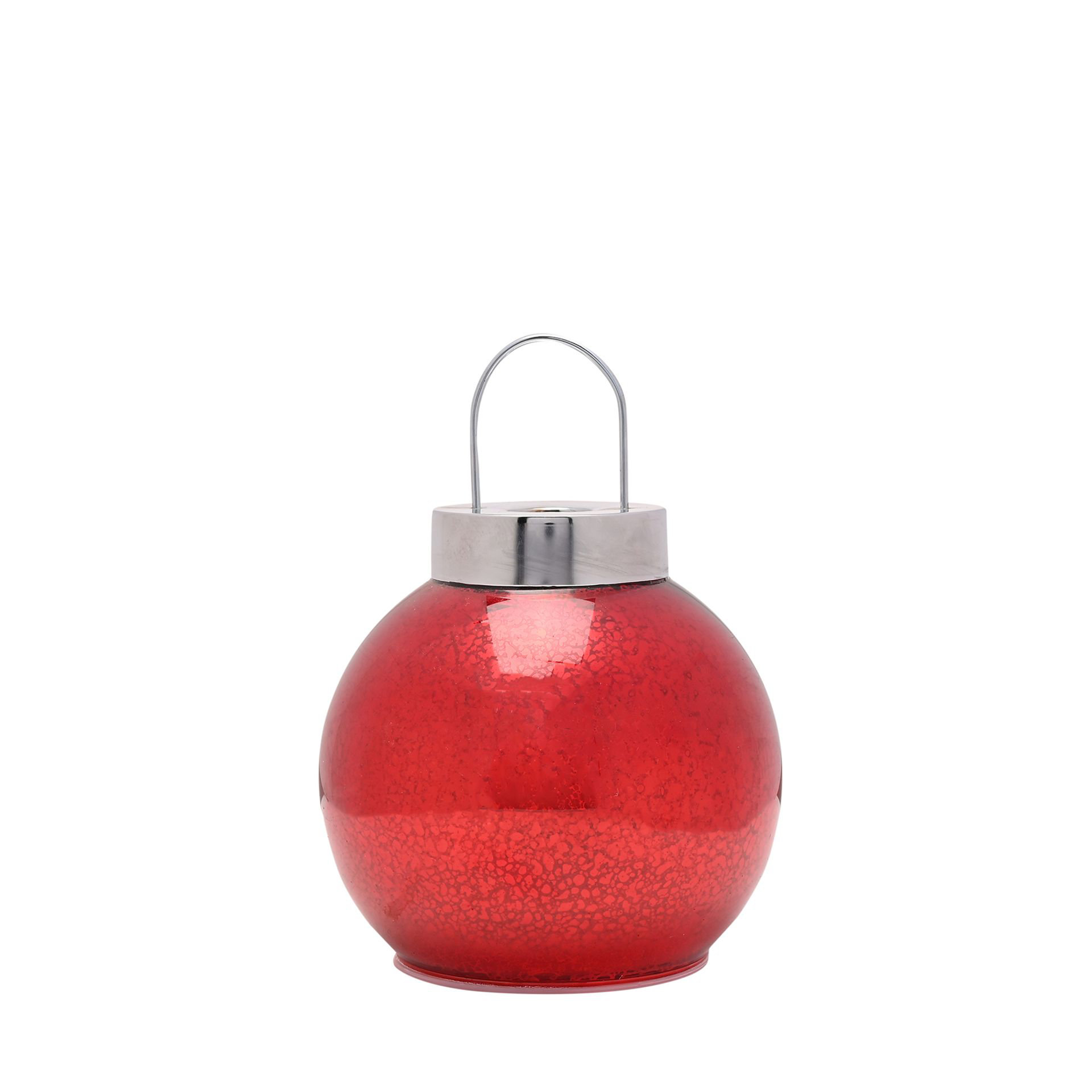 The Seasonal Aisle Red Mercury Glass LED Fairy Light Bauble Ornament ...