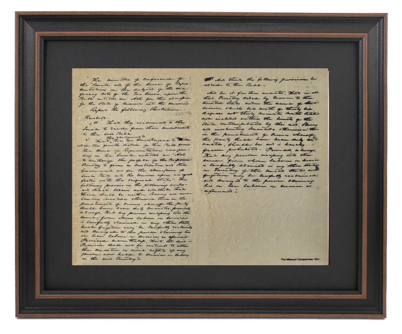Trinx Missouri Compromise 1820 | Framed Textual Art Print on Antique ...