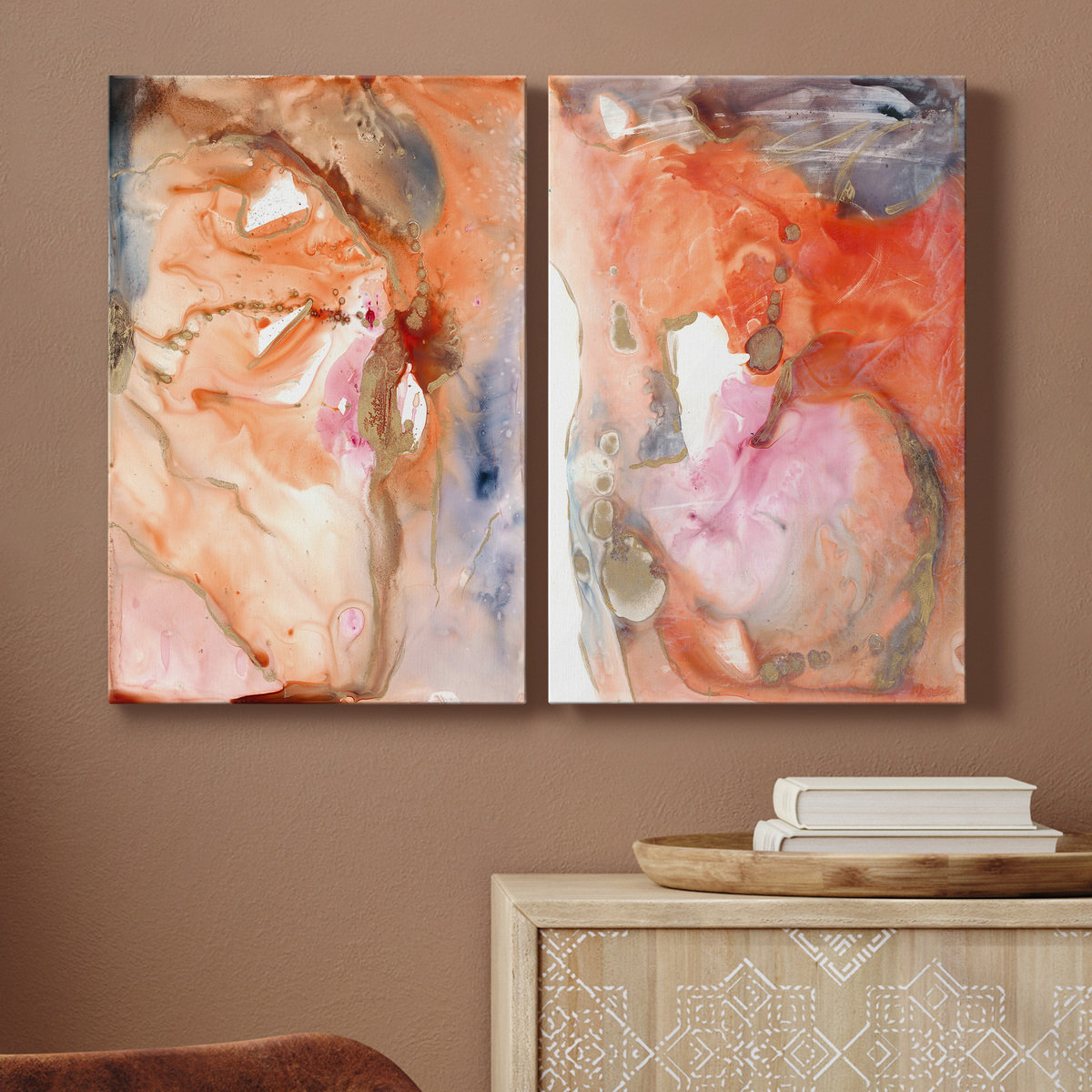 Everly Quinn «Lighting The Way I», toile tendue avec châssis de qualité ...