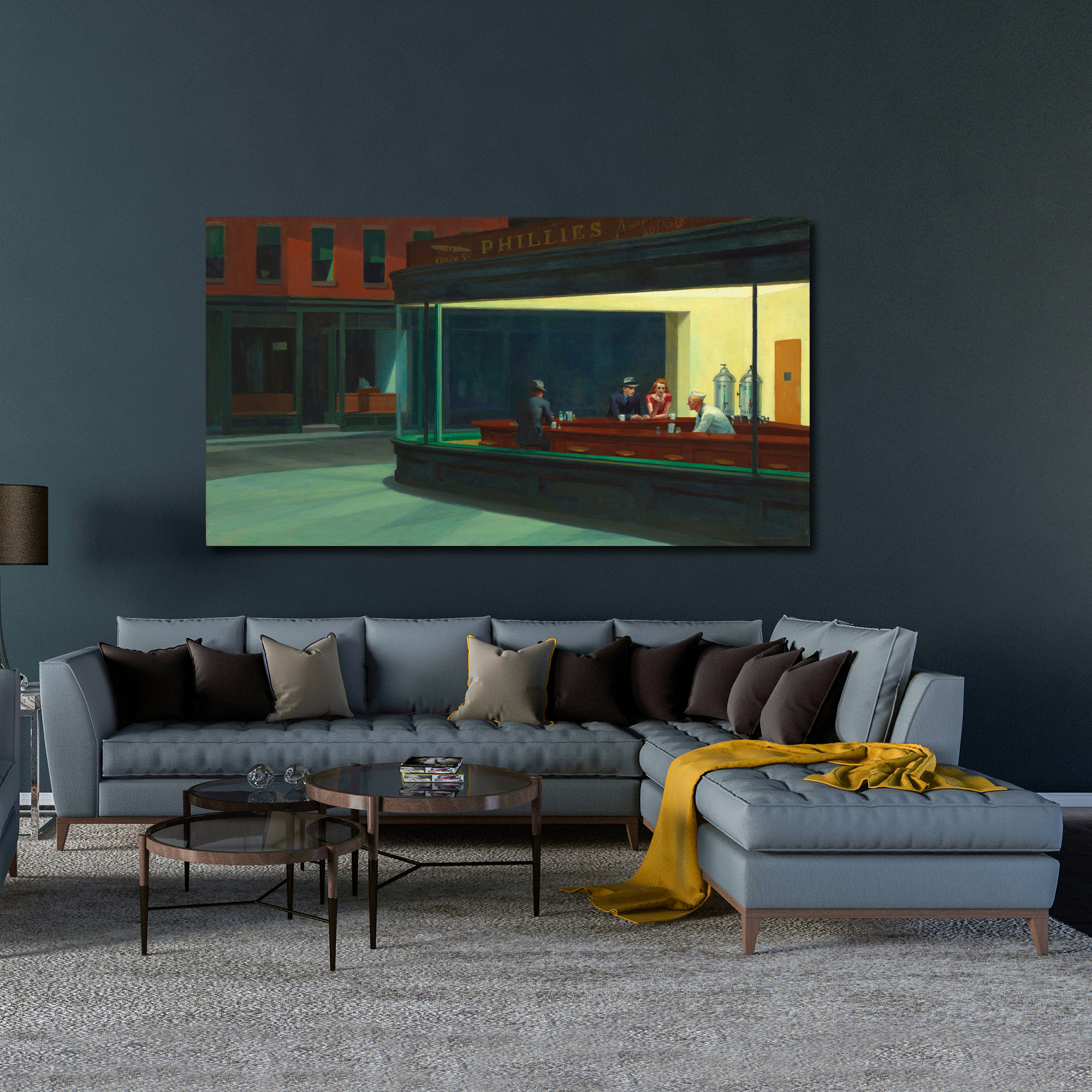 Red Barrel Studio® Nighthawk by Edward Hopper - Wrapped Canvas Print on ...