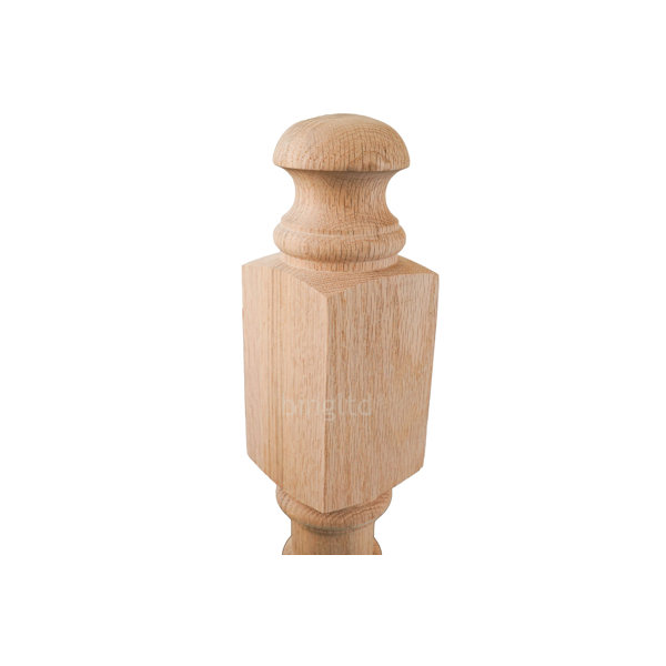 bingltd 48" Tall Unfinished Ball Top Red Oak Newel Post (SP4040-RO-UNF ...