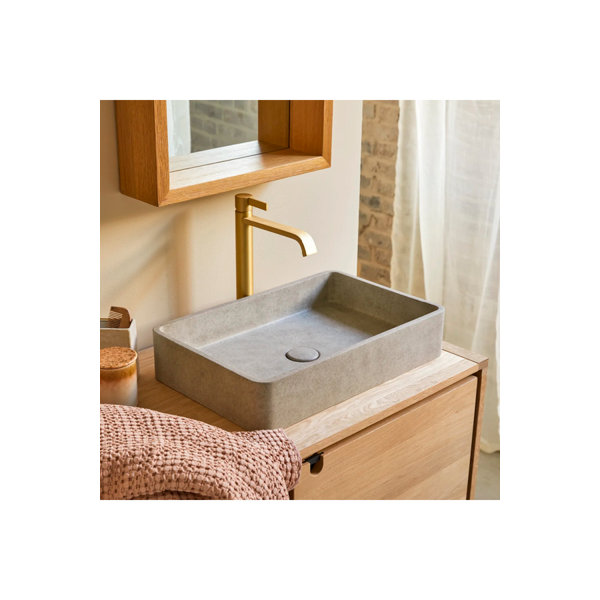 Tikamoon Iris 13'' Concrete Rectangular Bathroom Sink | Wayfair