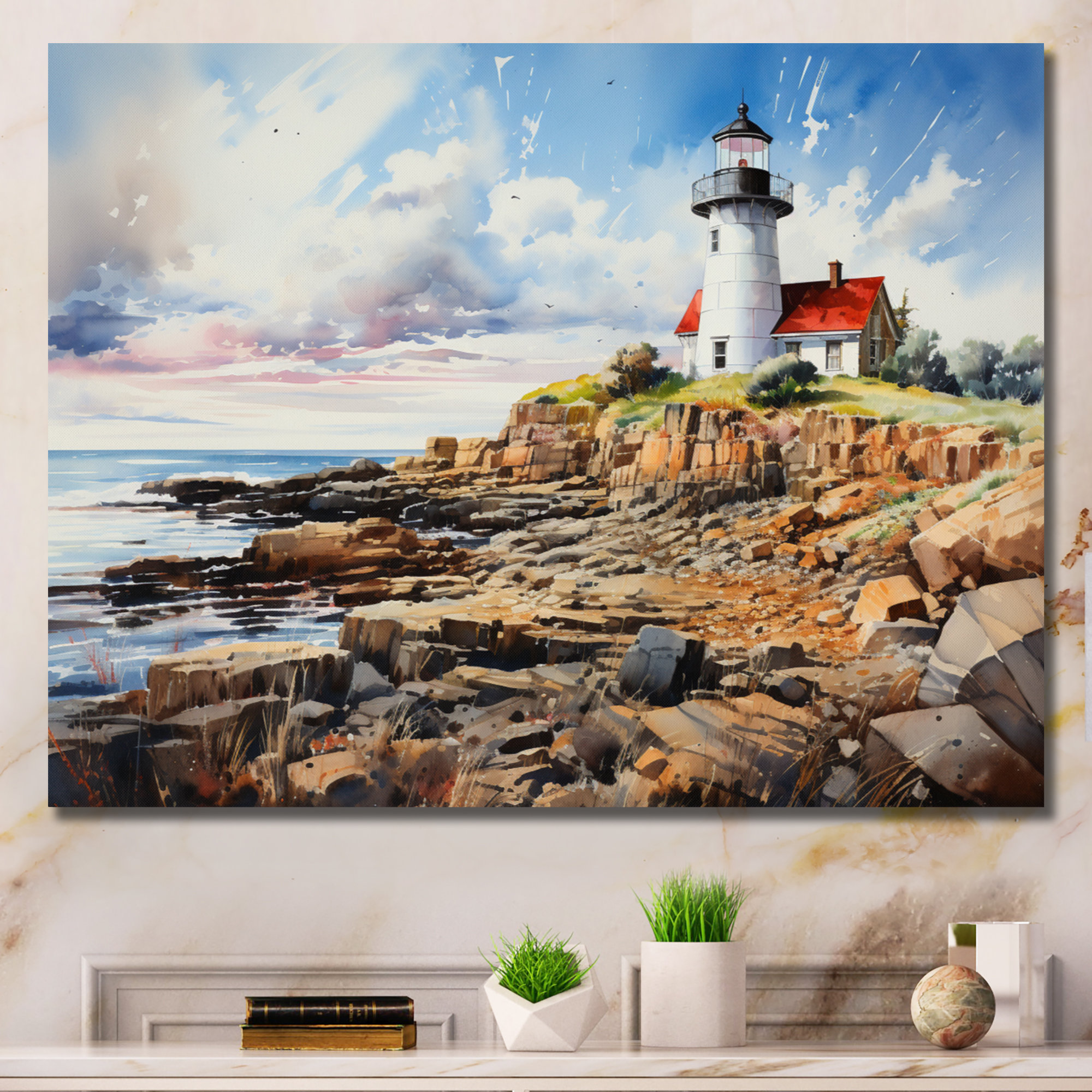 Longshore Tides Canadian Lighthouses Guiding Light III Framed On Canvas ...