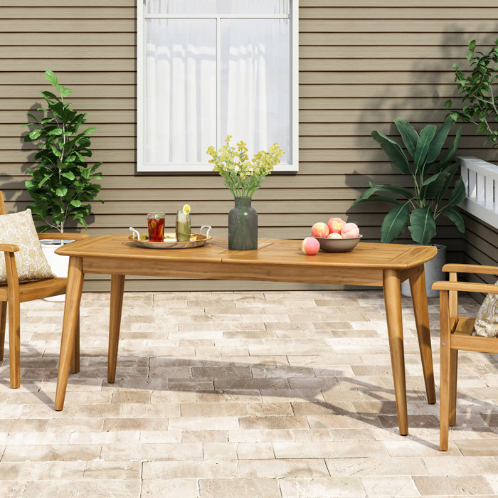 Rosecliff Heights Outdoor Rustic Solid Wood Dining Table & Reviews ...