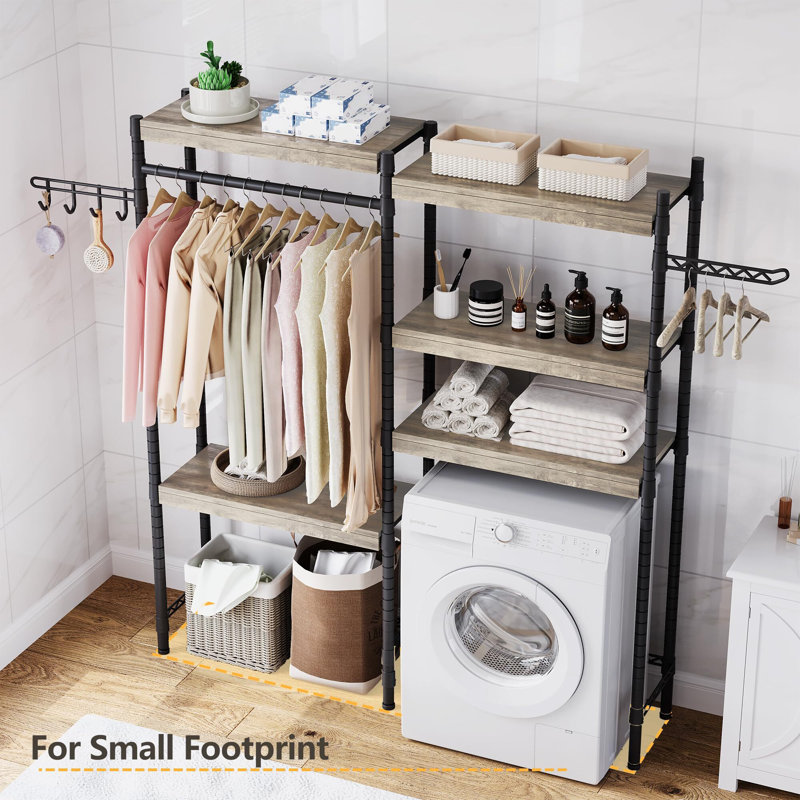 17 Stories 5-tier Wooden Laundry Organization Shelf & Reviews | Wayfair