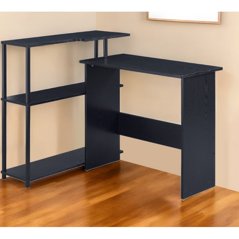 HomeRoots 39" Black L Shape Writing Desk | Wayfair
